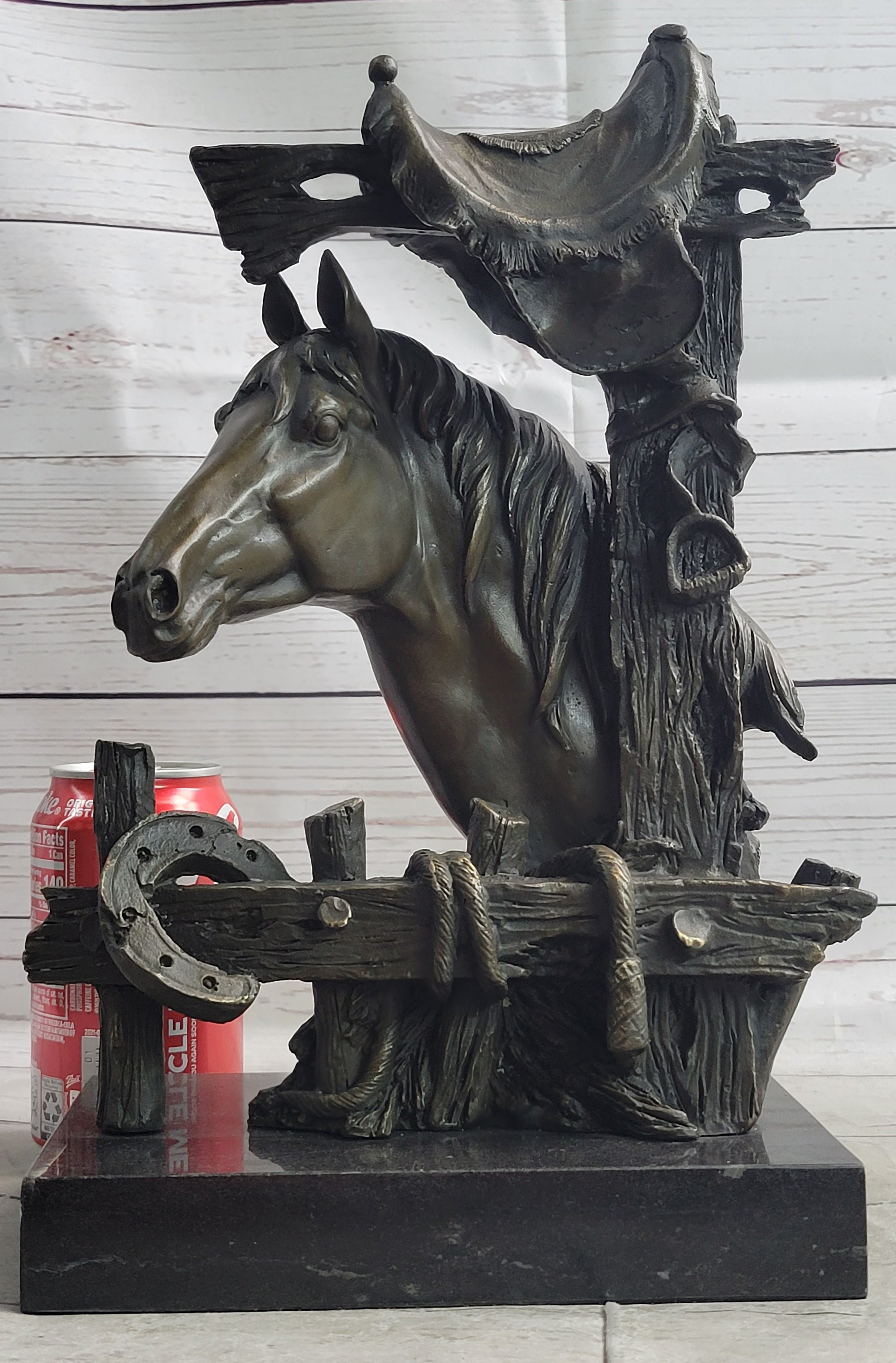 Canora Grey Tazmeen Lost Wax Bronze Casting Bust Of Horse In Stables By ...