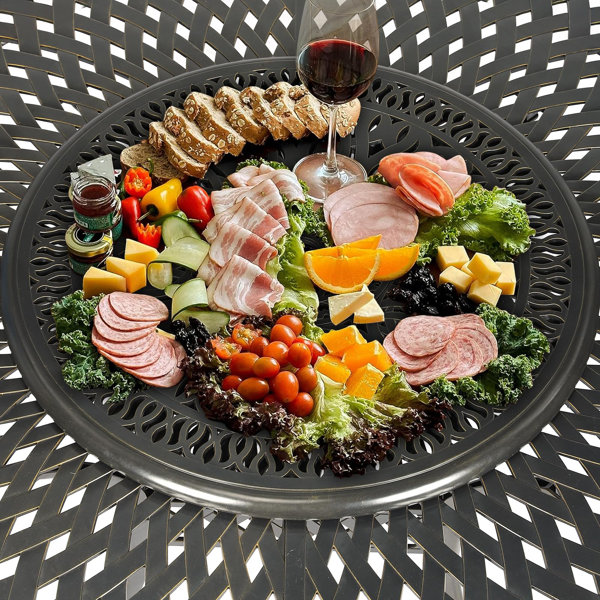 World Menagerie Outdoor 35.4" Lazy Susan Turntable For Table, All ...