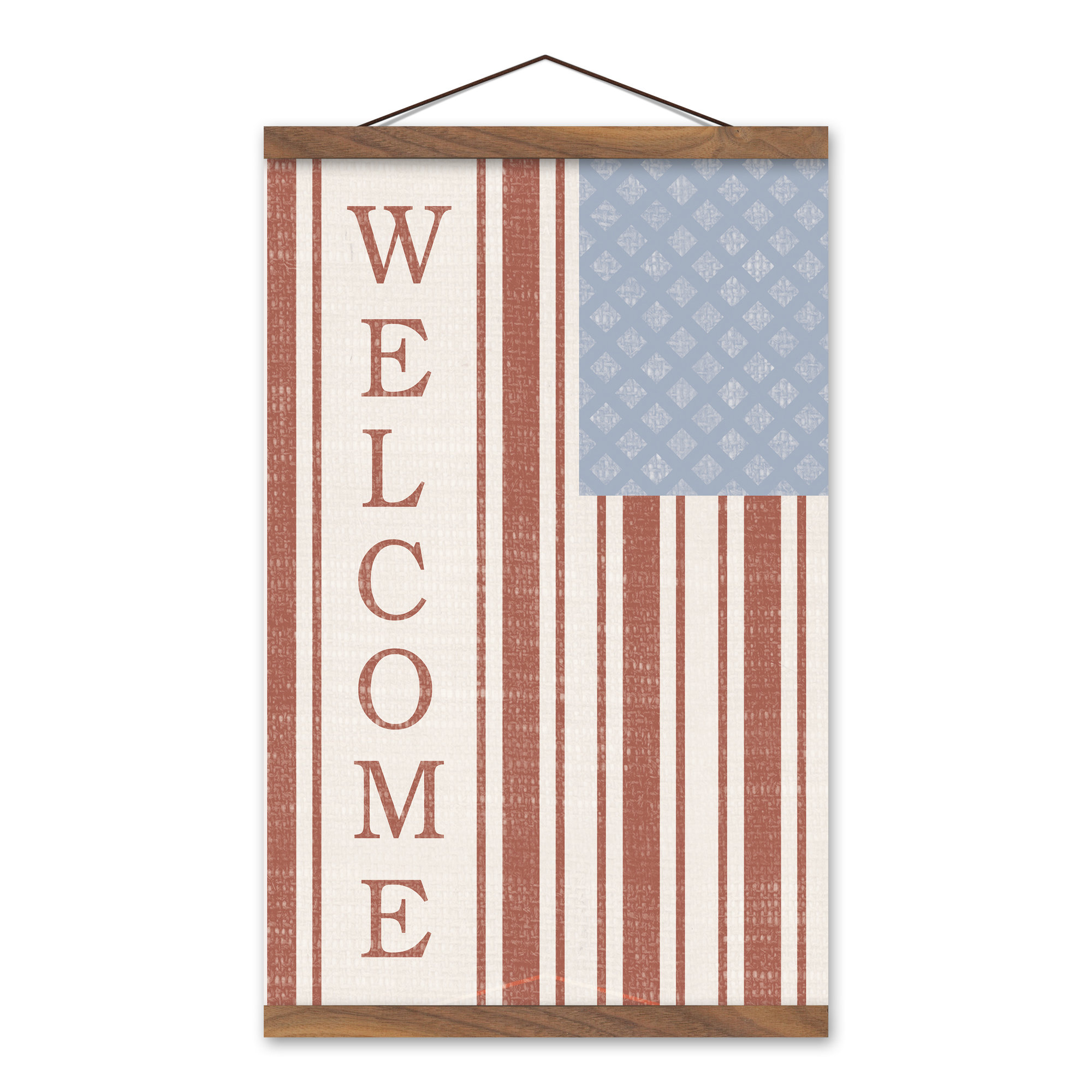 17 Stories Welcome Flag - Unframed Print on Canvas - Wayfair Canada