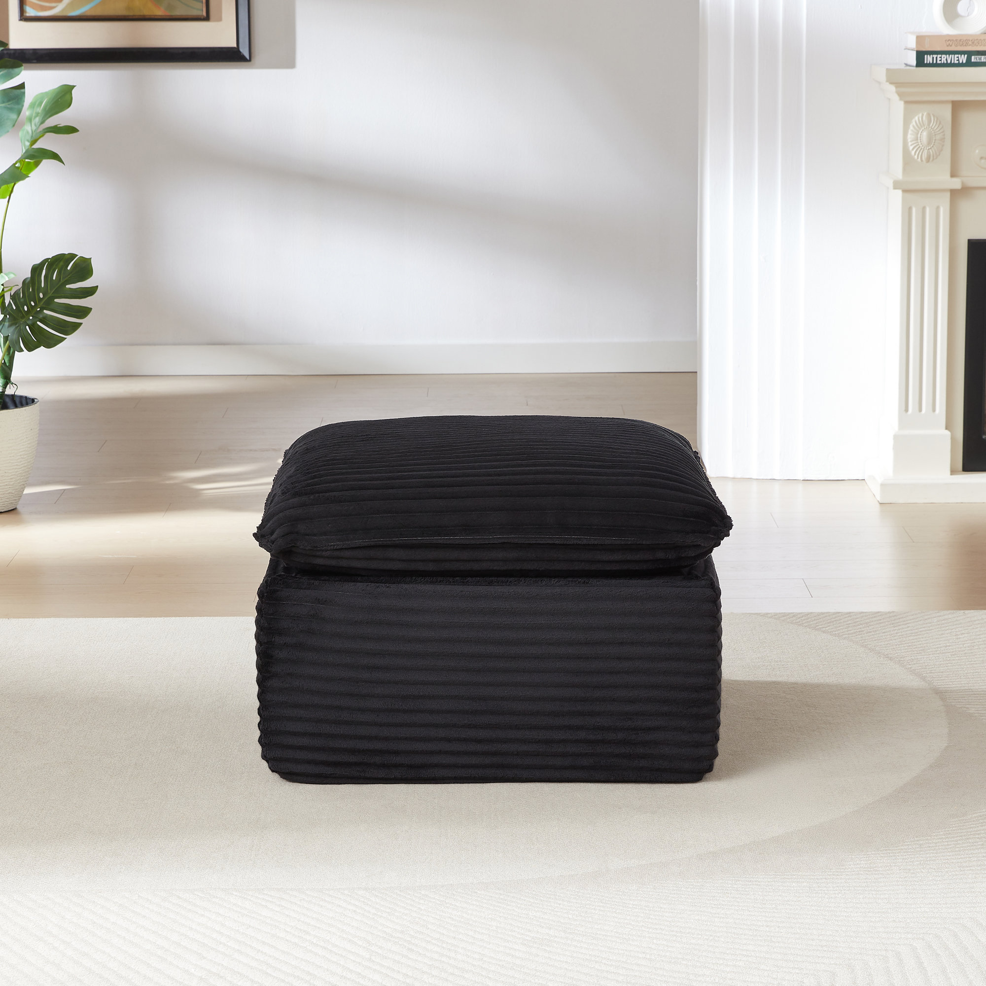 Latitude Run® Double-Layer Upholstered Ottoman for Modular Sectional ...