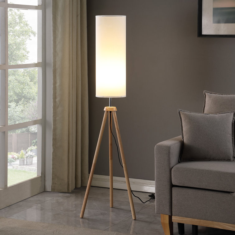 George Oliver Jaleea 58'' Natural Tripod Floor Lamp & Reviews | Wayfair