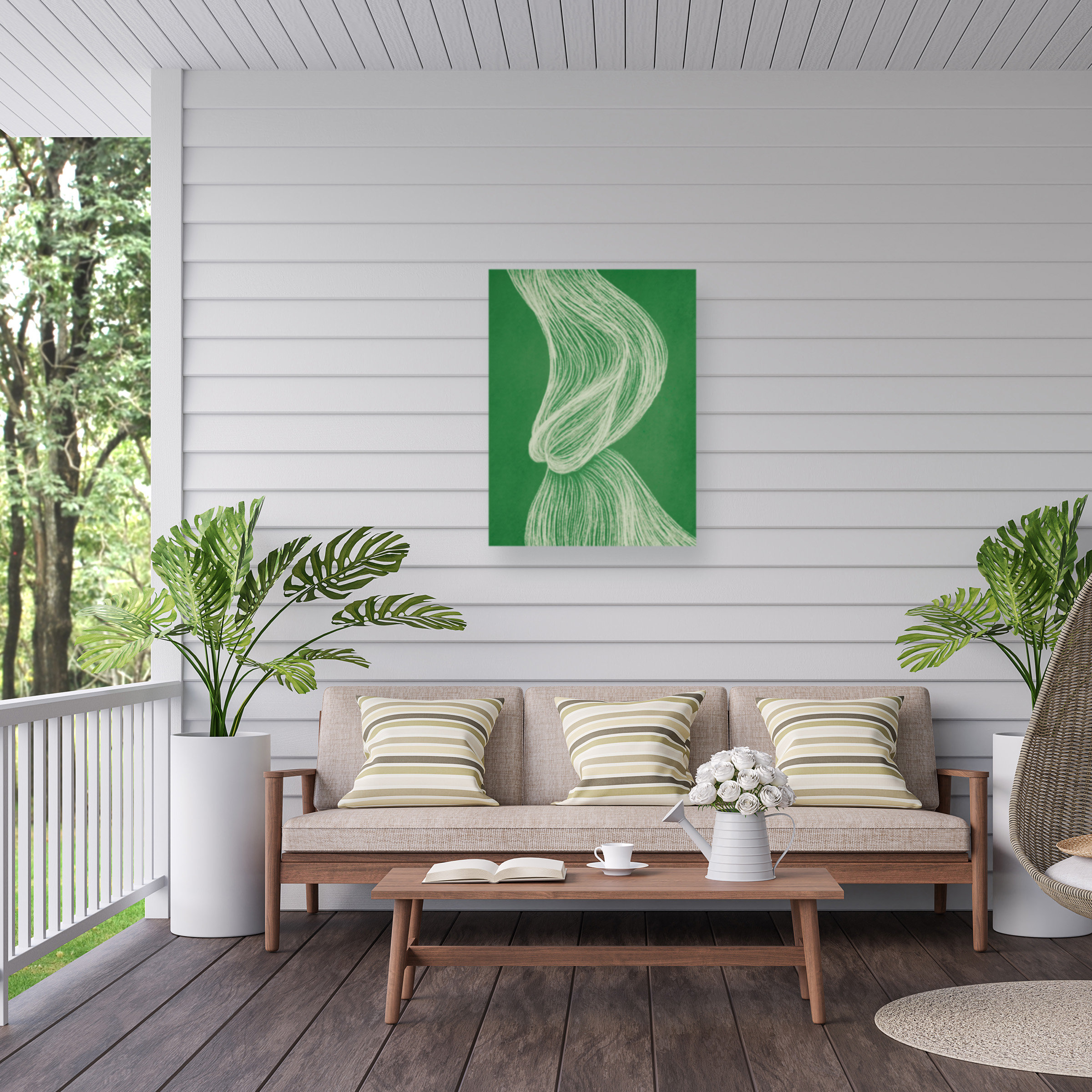 Winston Porter Incado Emerald Motion II Outdoor Canvas | Wayfair