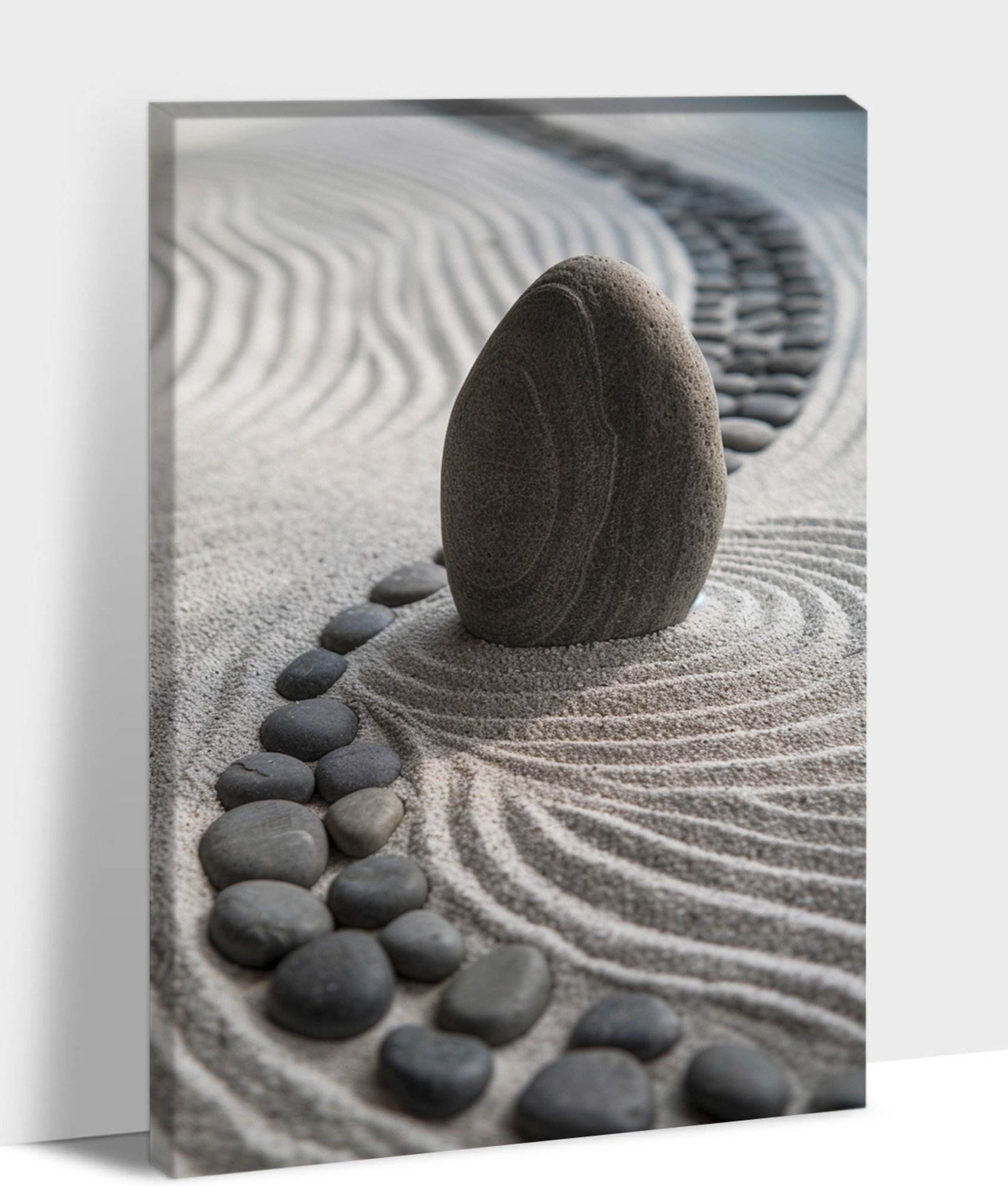 Ebern Designs Sandy Stone Zen Bathroom Pictures Wall Decor, Framed ...