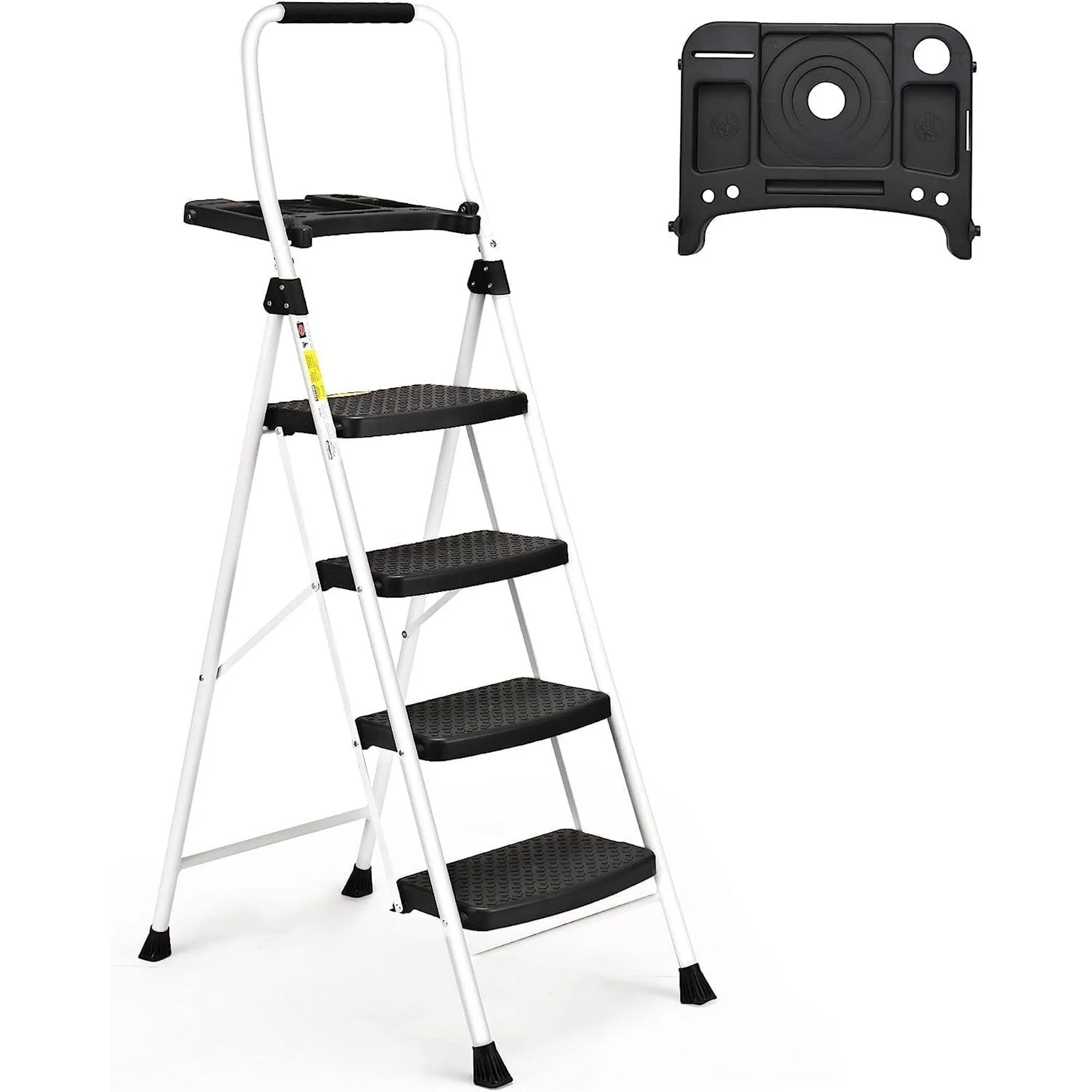WFX Utility™ 4 Step Ladder, Step Stool with Tool Platform, Sturdy ...