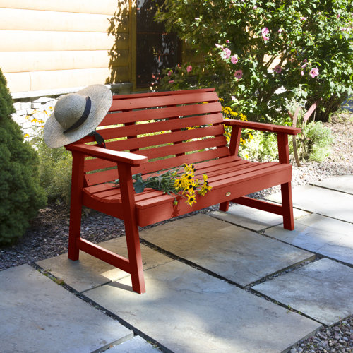 Red Outdoor Benches You'll Love | Wayfair