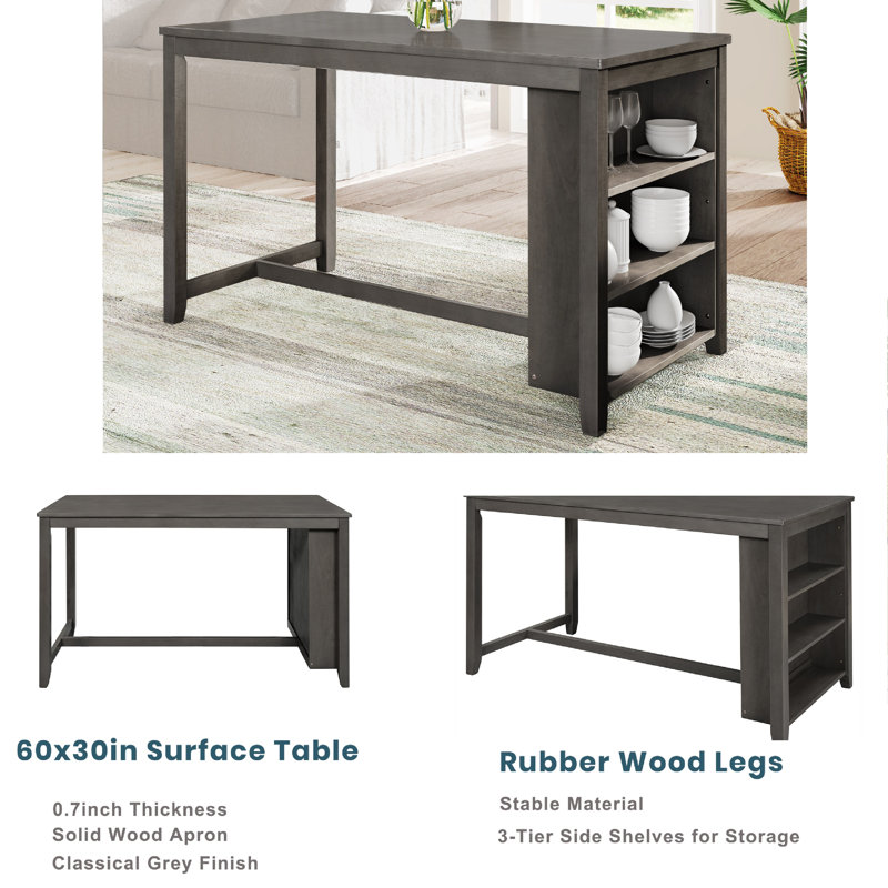 Gracie Oaks Zeitz 4 - Person Counter Height Dining Set | Wayfair