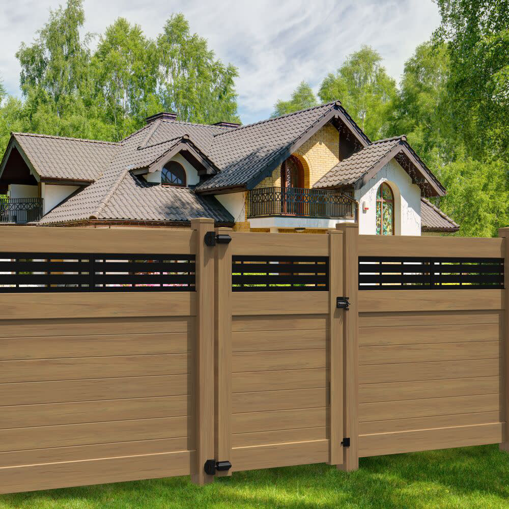 Barrette Outdoor Living Horizontal Fence Boardwalk Driftwood Vinyl ...