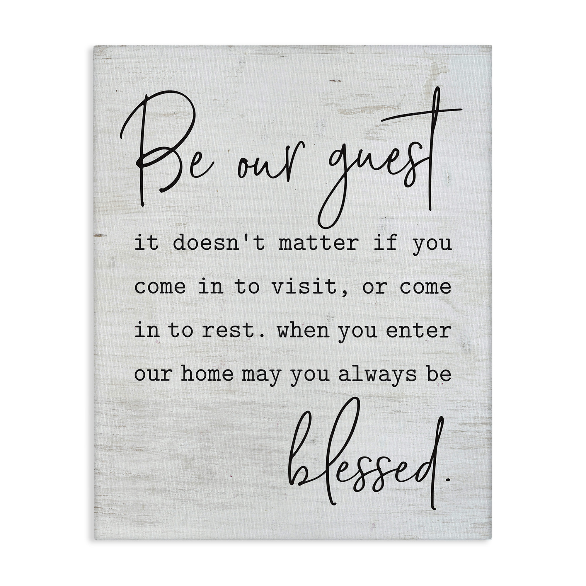 Ebern Designs Be Our Guest by Lettered and Lined - Textual Art Print ...