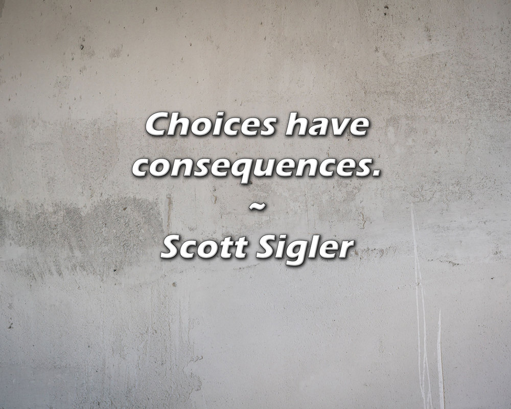 Trinx Scott Sigler Quote: Choices have consequences. | Wayfair