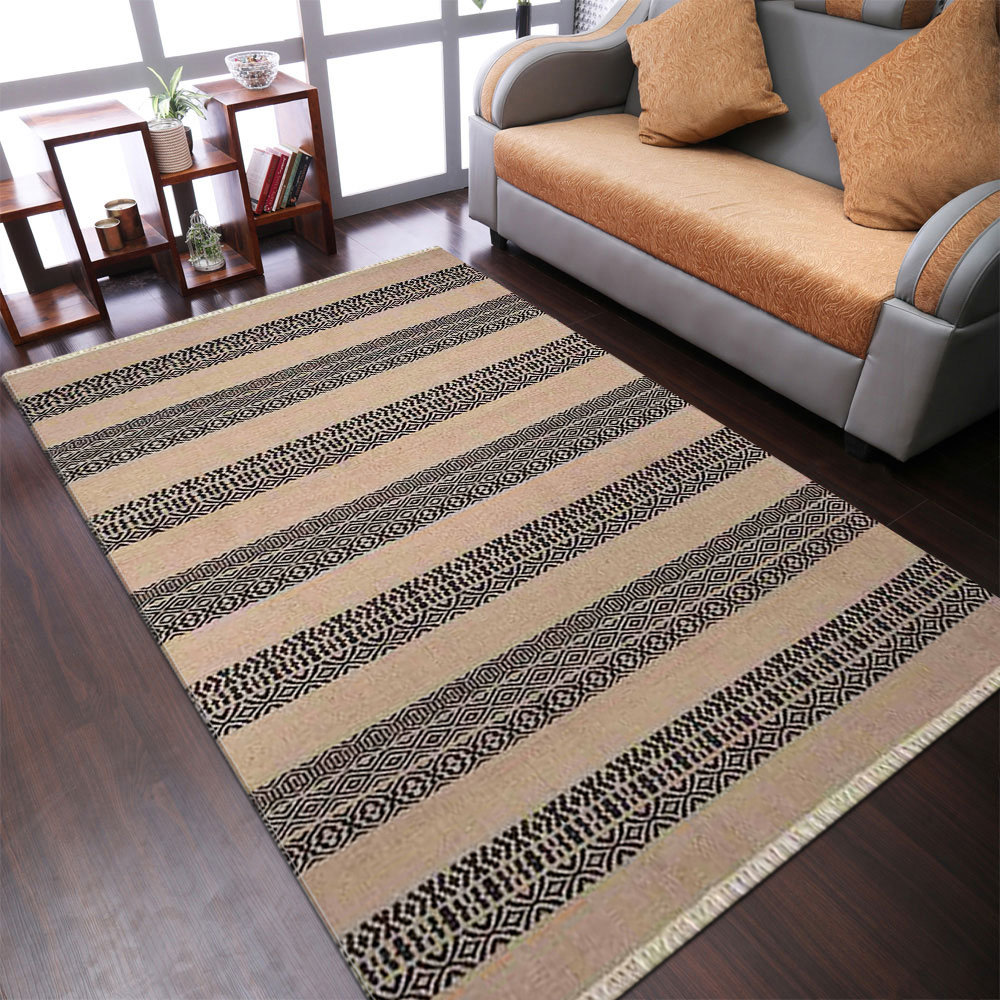 Wrought Studio™ Reyer HAND WOVEN FLAT WEAVE KILIM WOOL ECO-FRIENDLY ...