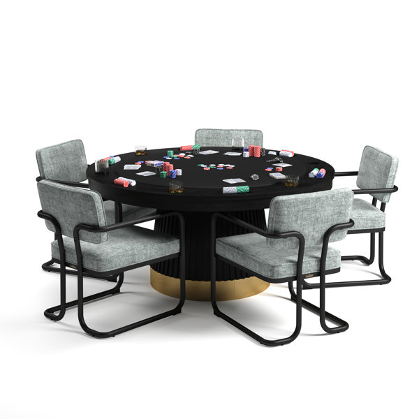 RAM Game Room Prohibition Series 60" Poker Table With Five Prohibition ...