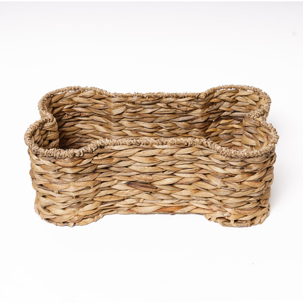 Bungalow Rose Boho Brown Woven Water Hyacinth Bone Shaped Storage ...
