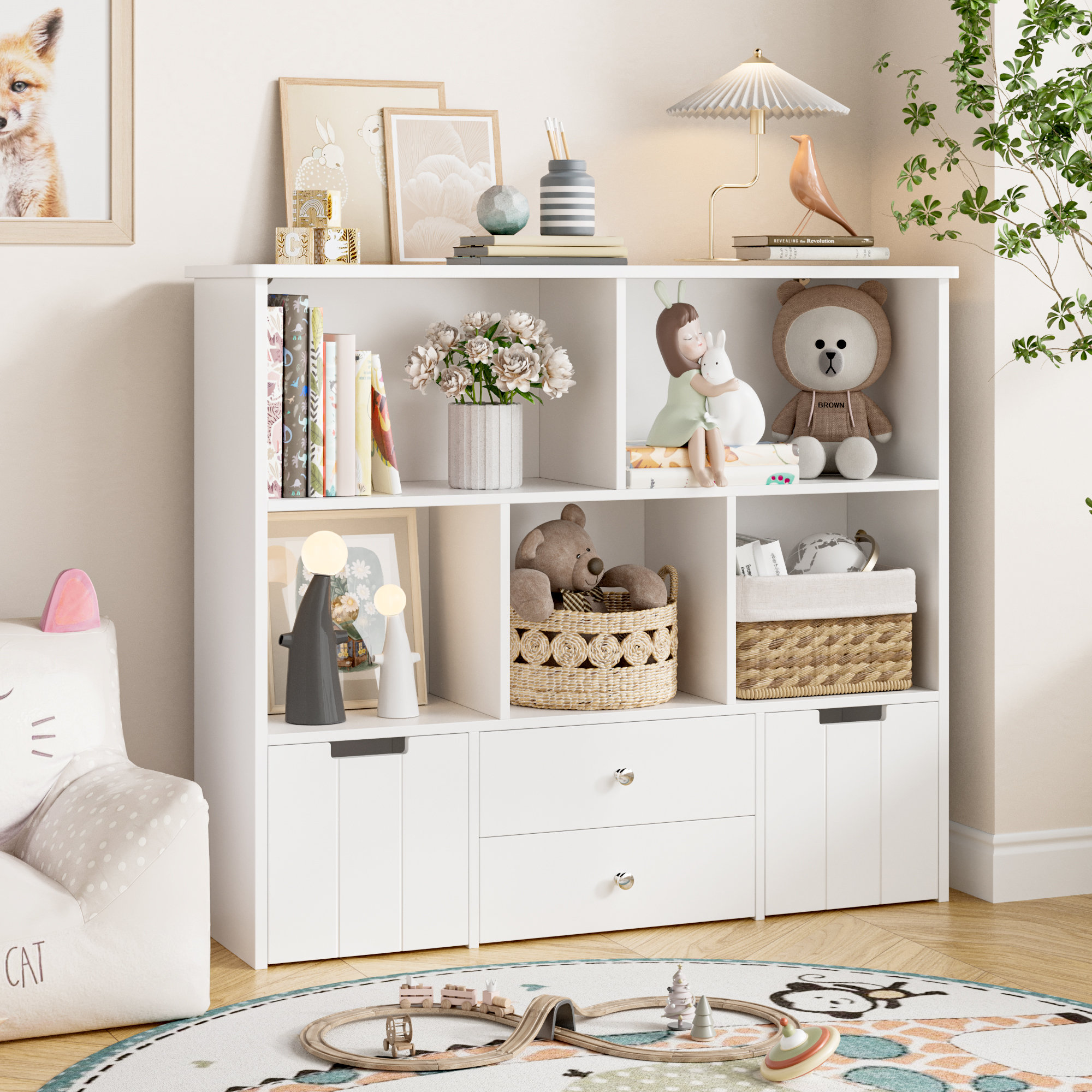 Wade Logan® Botnen 37.4" H x 43.3" W Kids Bookcases & Reviews | Wayfair