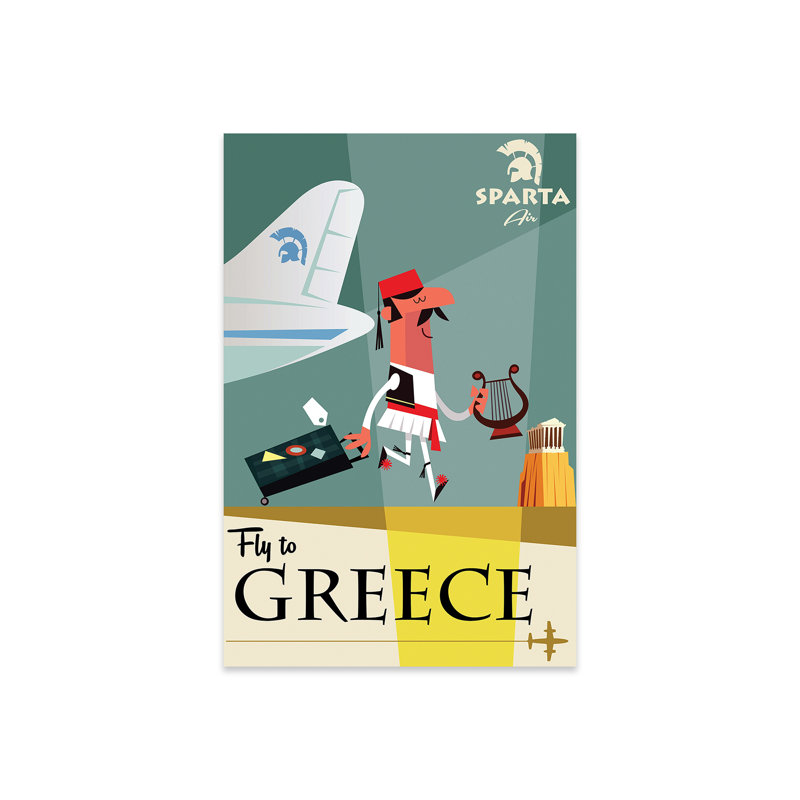 Ebern Designs Fly To...Greece by Gary Godel | Wayfair