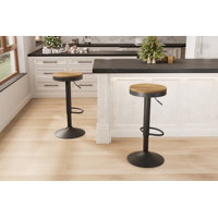 Latitude Run® Reld Swivel Adjustable Height Stool "& Reviews" | Wayfair