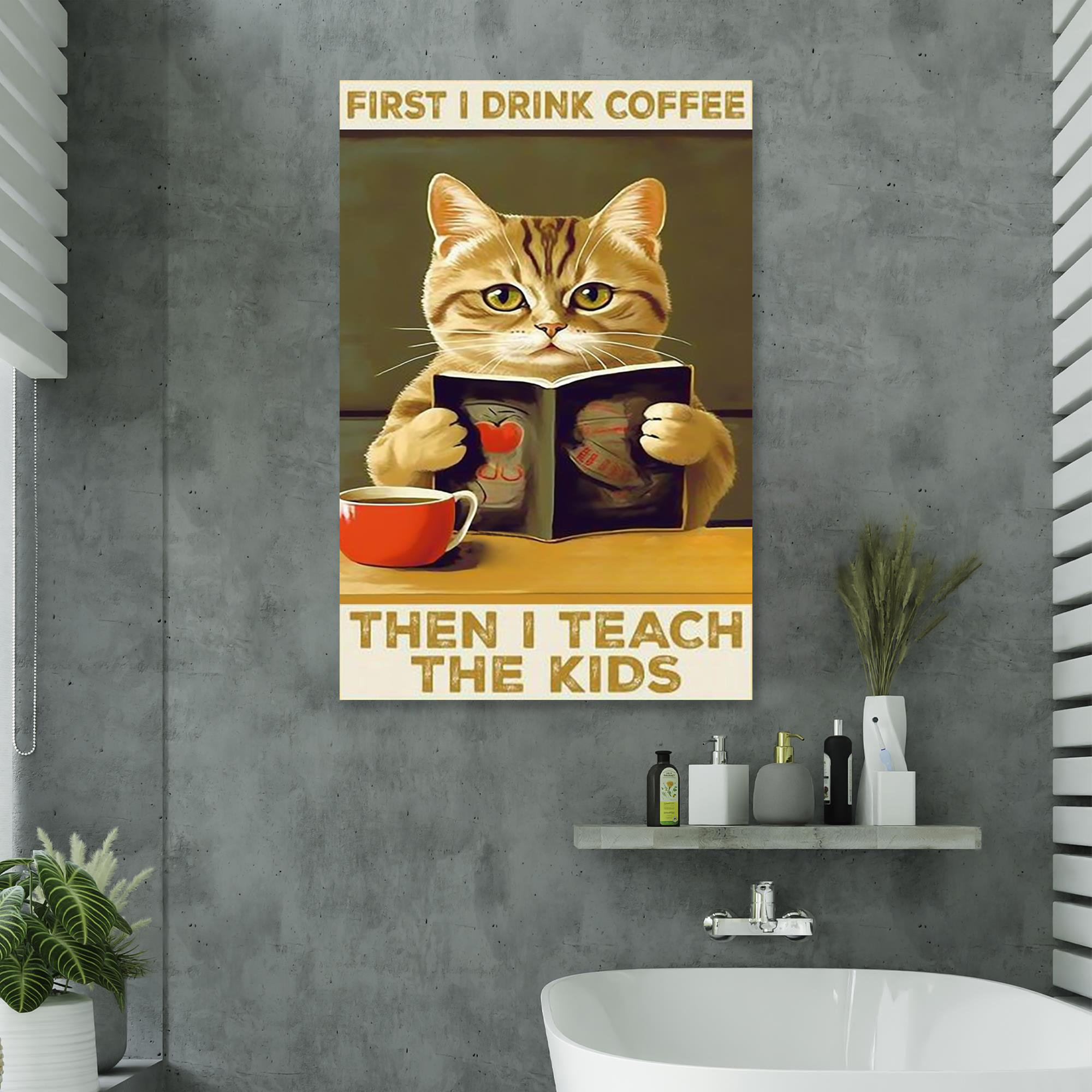 Trinx I Drink Coffee Then I Teach The Kids - 1 Piece Rectangle Graphic ...