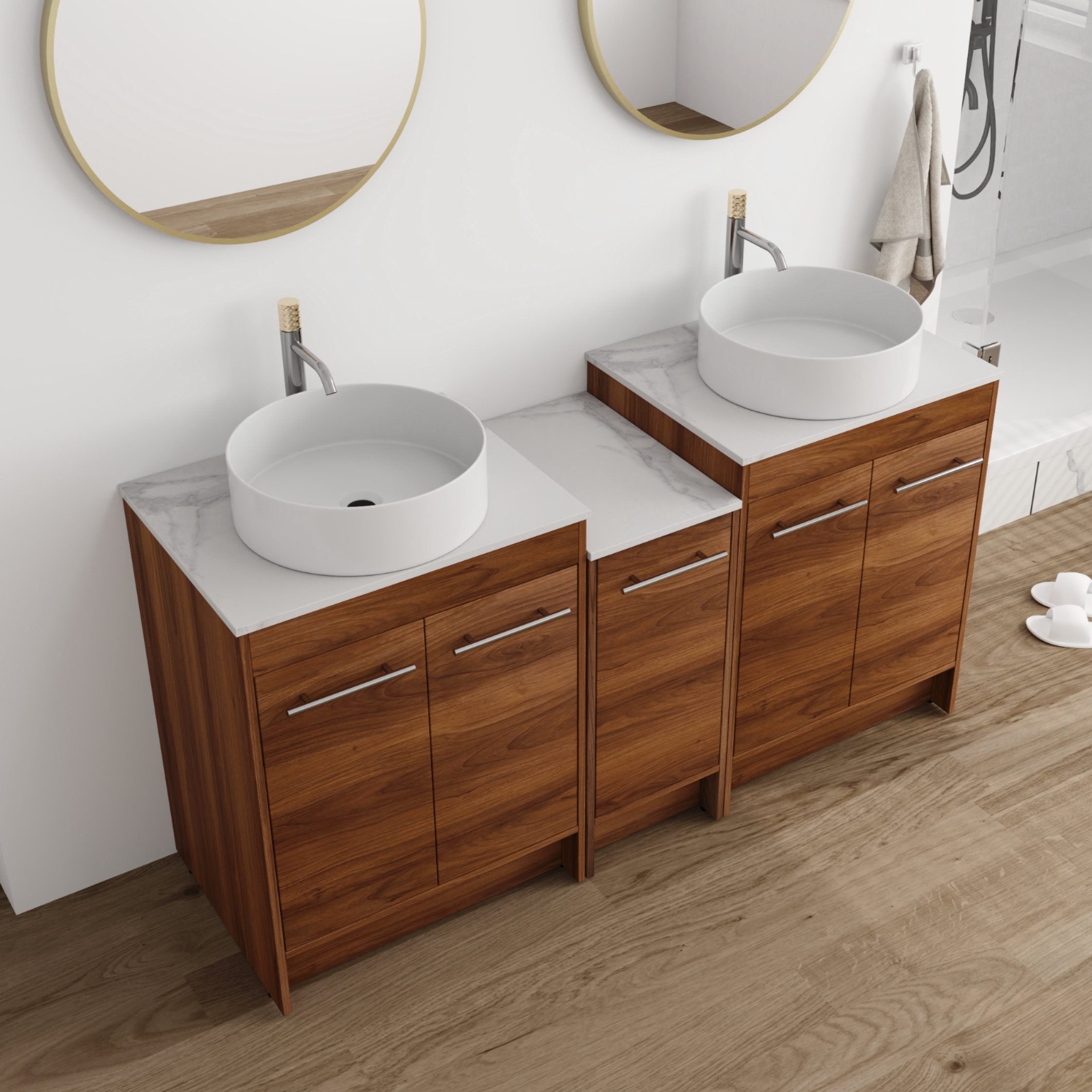 Brayden Studio® Dhimitra 59.2'' Double Bathroom Vanity with Stone Top ...