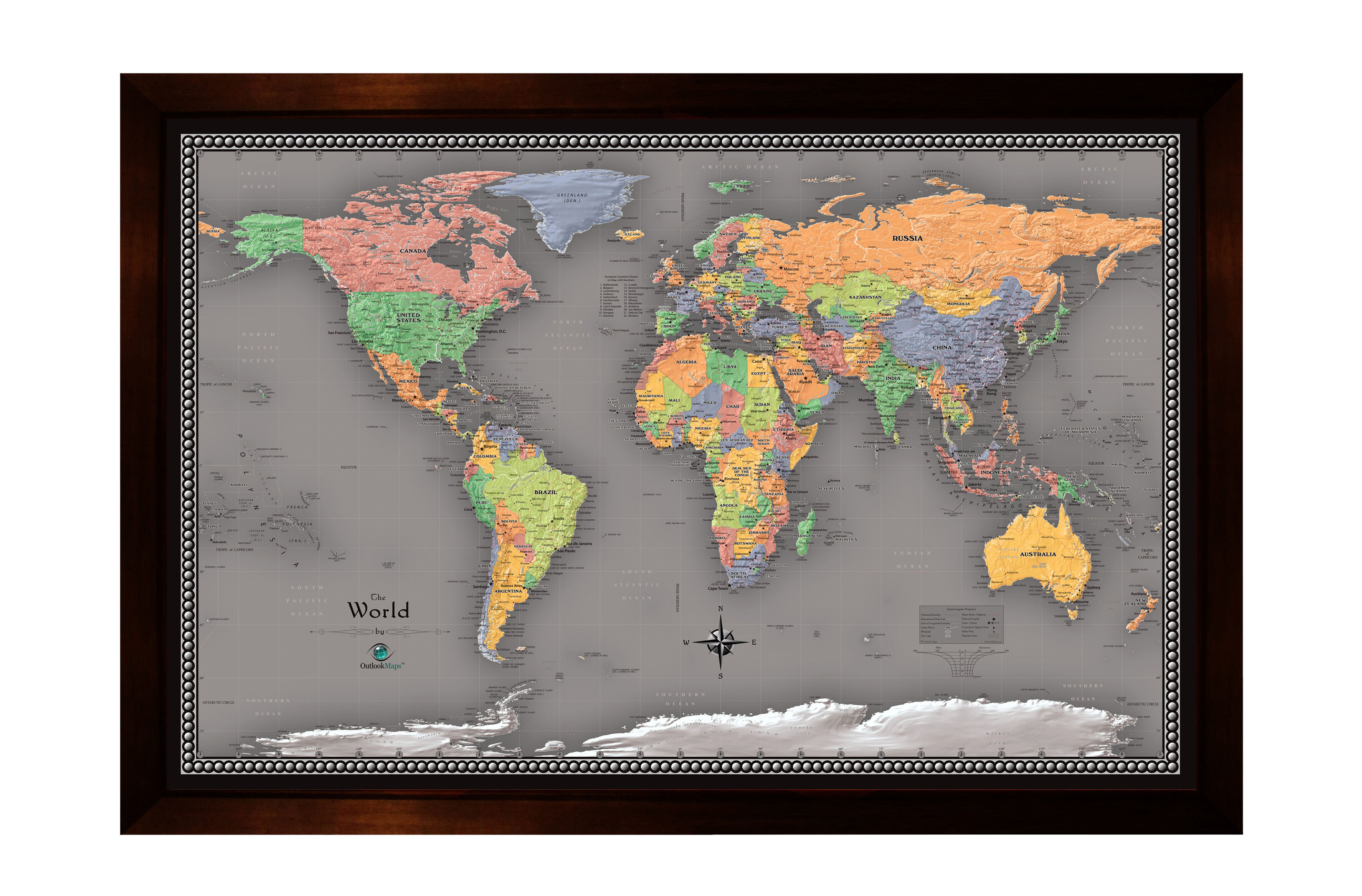 Home Magnetics Framed Magnetic Travel World Map & Reviews | Wayfair