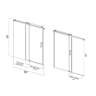 Livaca Premium Single Sliding Shower Door, 3/8" Tempered Glass With ...
