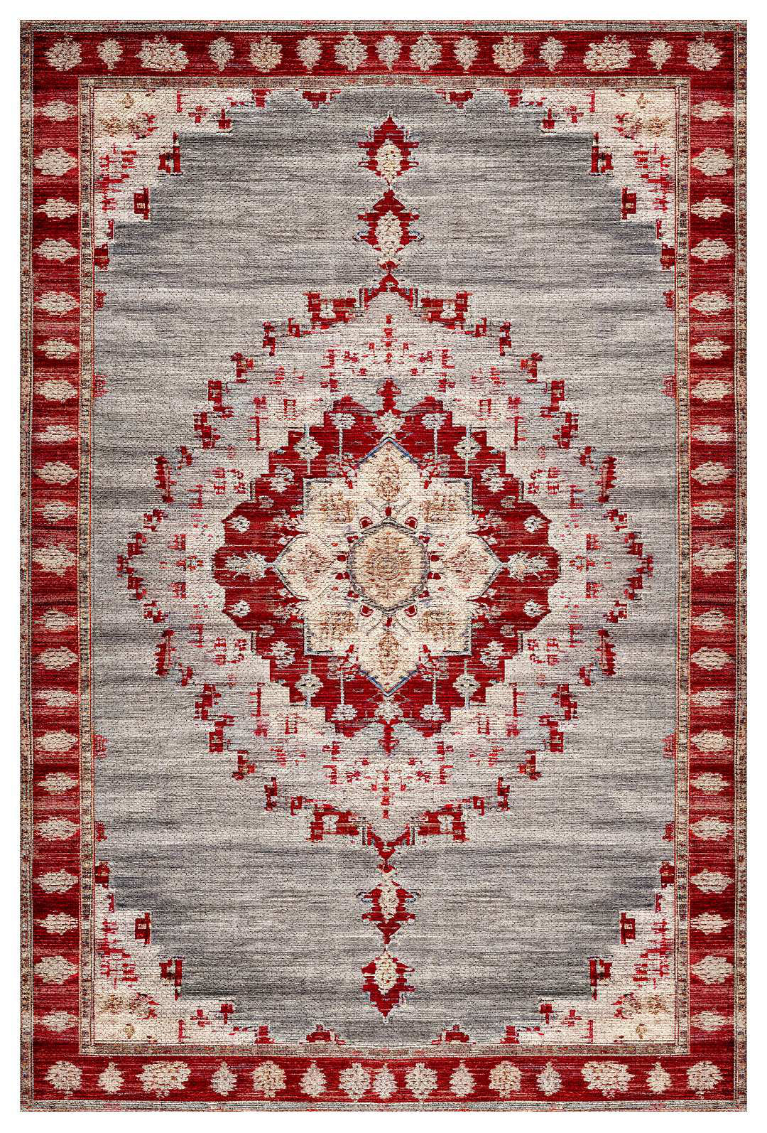 Bungalow Rose Marisol Burgundy Oriental Machine Printed Cotton ...