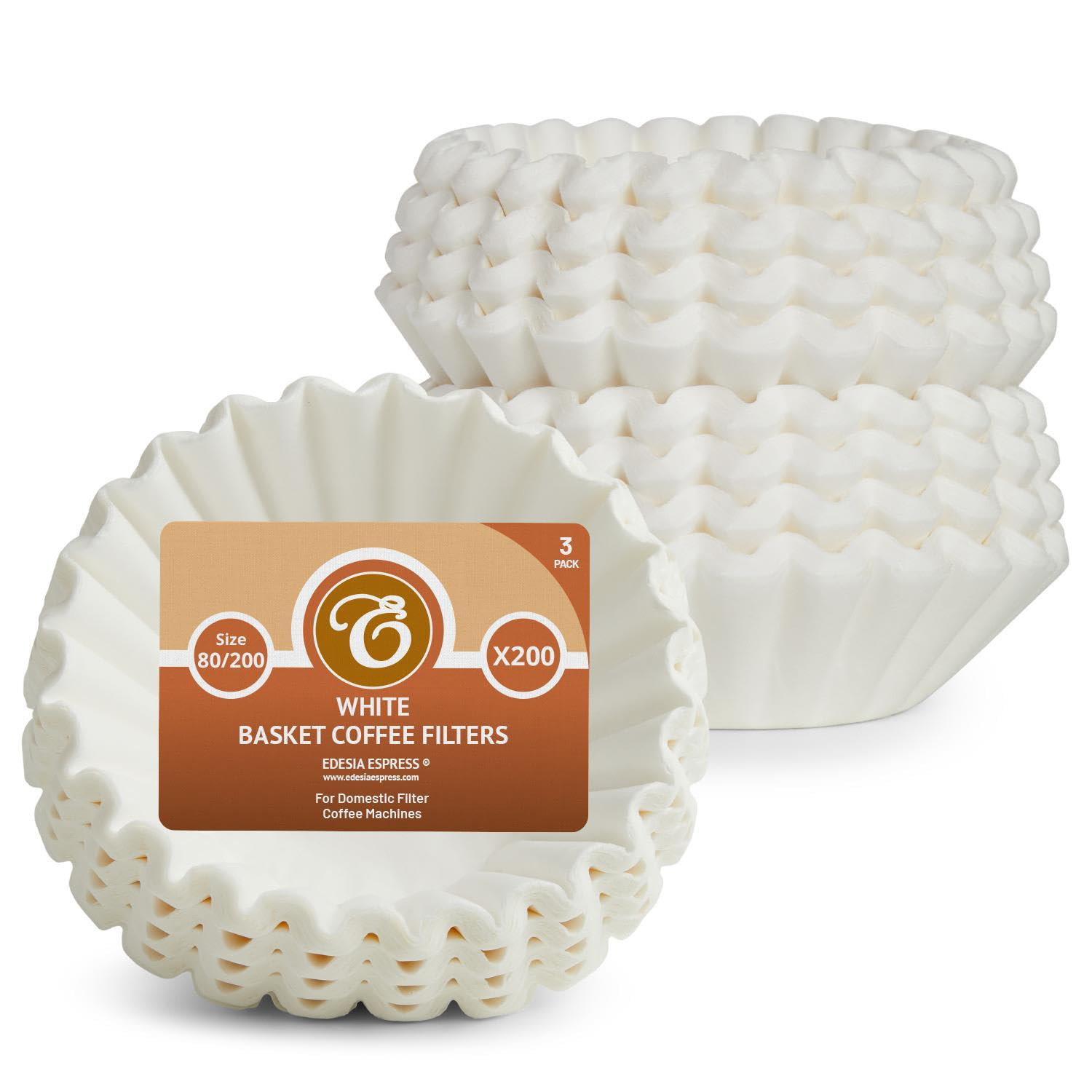Edesia Espress 600 X 2 Pint Basket Coffee Filter Papers – 8-12 Cup ...