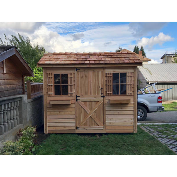Cedarshed Gardener Western Red Cedar Wood Traditional Storage Shed ...