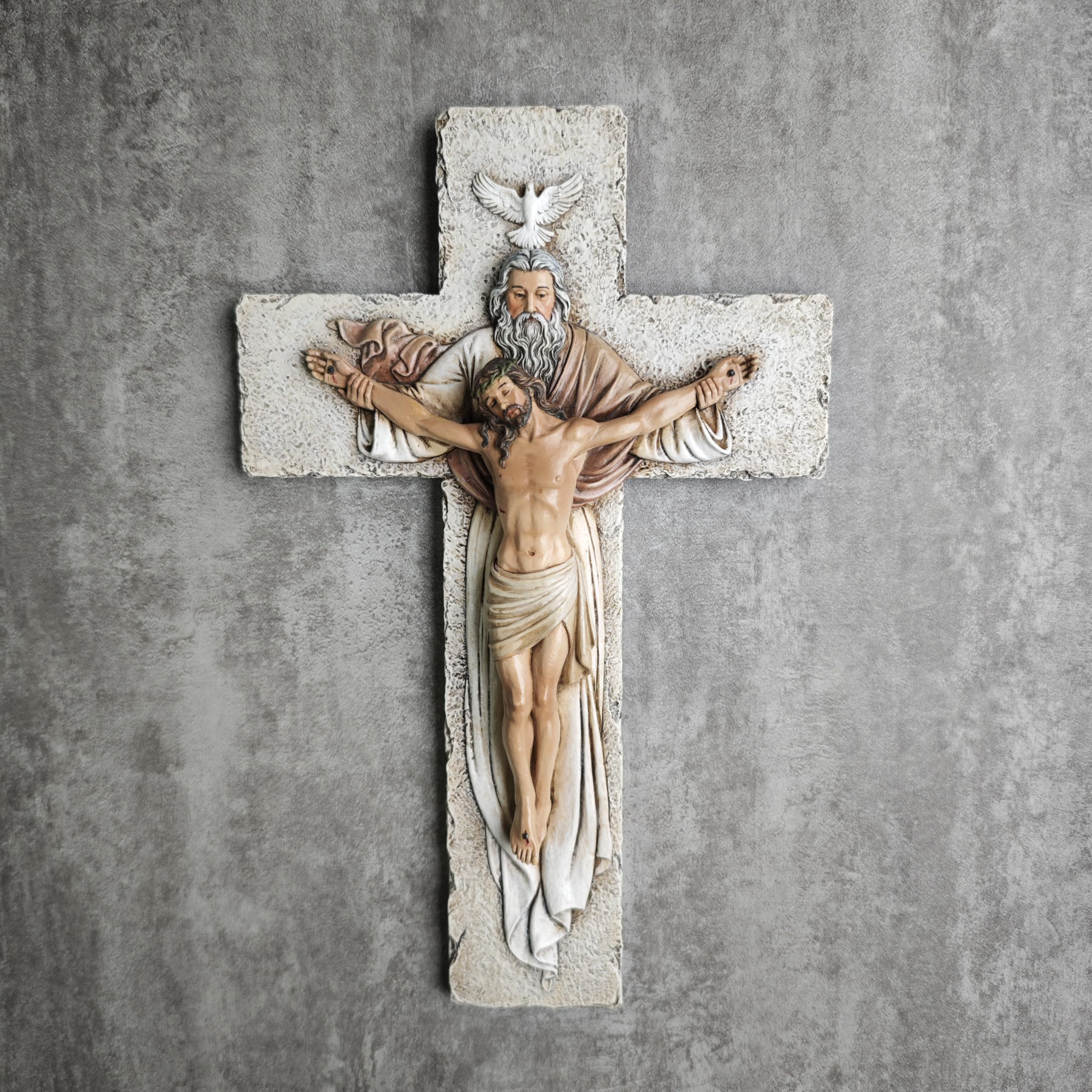 Astoria Grand Catholic Holy Trinity Crucifix Wall Cross, Jesus Christ ...