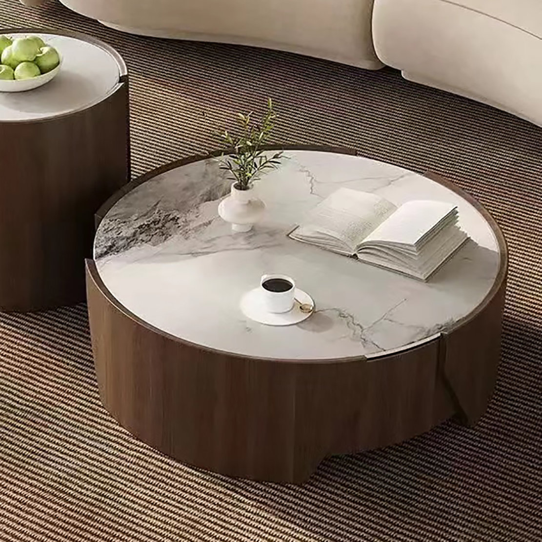 Orxva Galaxy Ancient style round rock plate coffee table | Wayfair