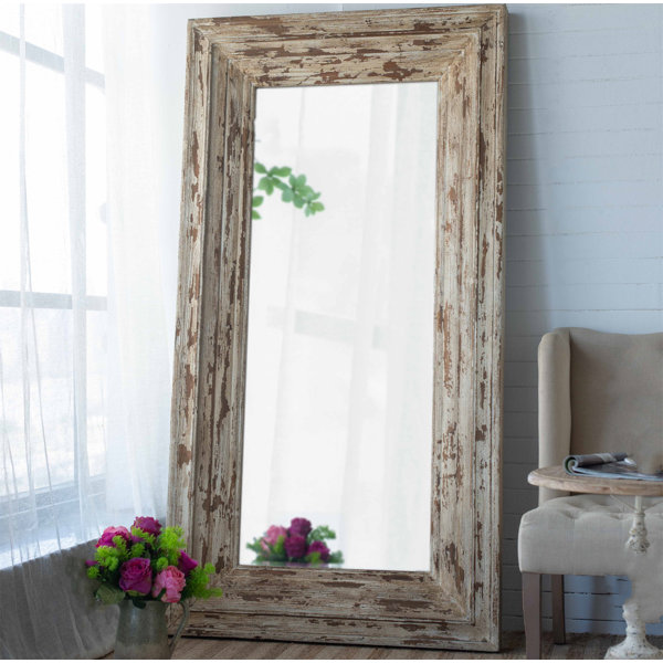 BESTCOSTY Solid + Manufactured Wood Rectangle Mirror | Wayfair