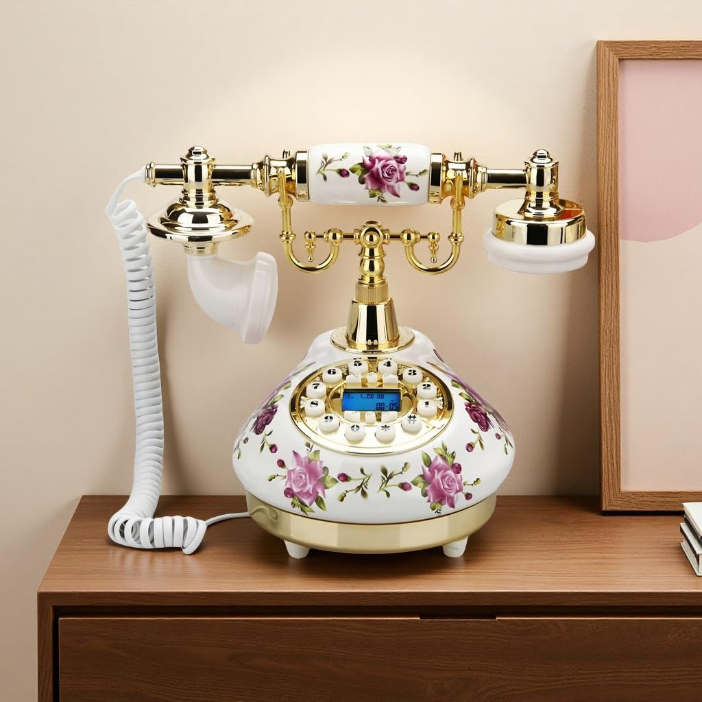 Rosdorf Park Vintage push-button telephone for retro home decor. | Wayfair
