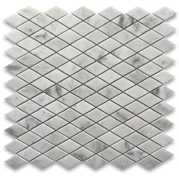Marble Online 12" x 12" Marble Grid Mosaic Wall & Floor Tile | Wayfair
