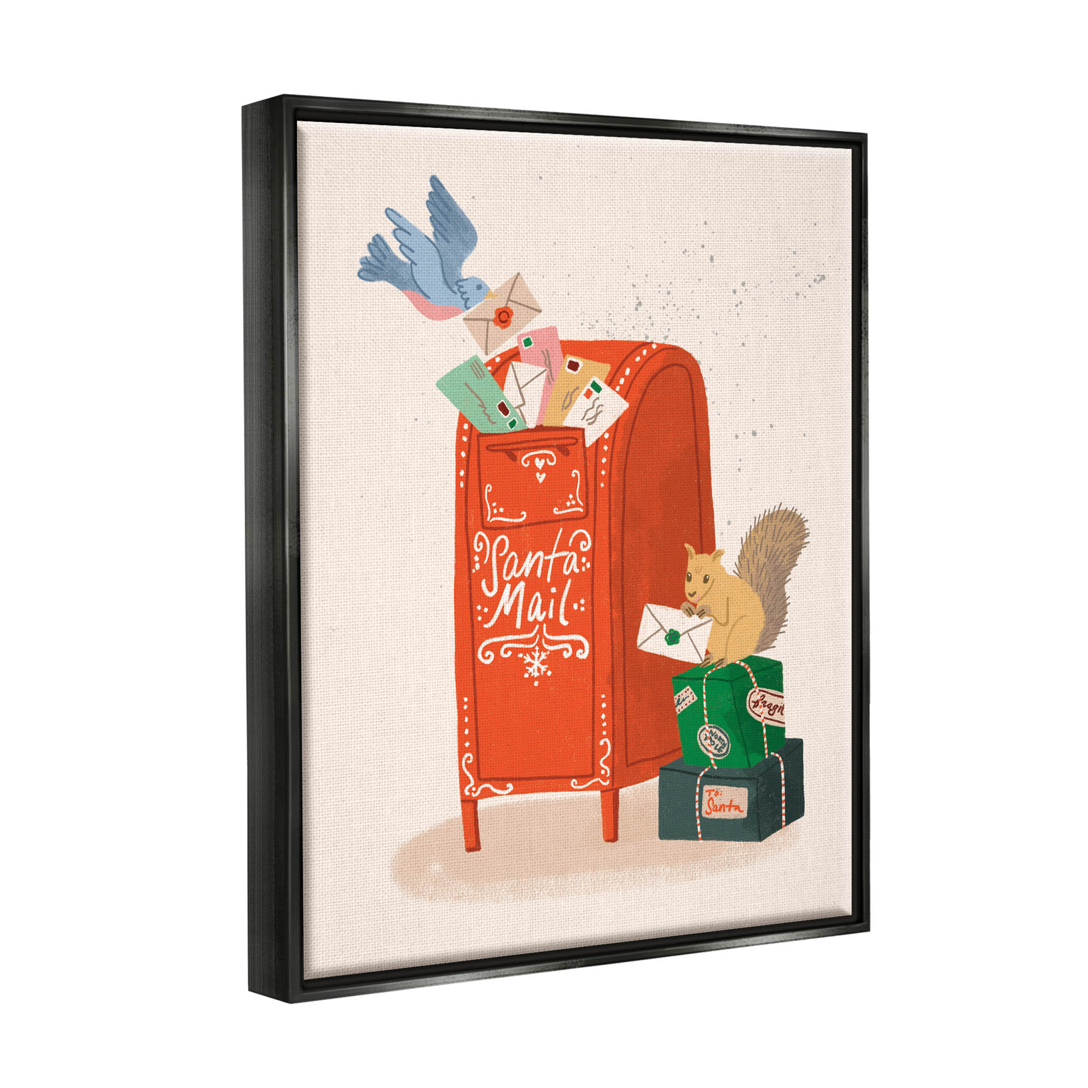 Millwood Pines Santa's Mail Postal Letters Animals - Floater Frame ...