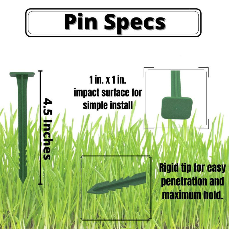 Master Mark Plastics 4.5 in. Plastic Sod/Fabric Pins | Wayfair