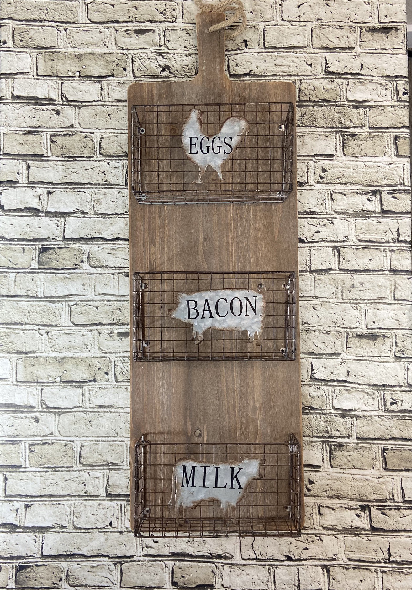 Audrey's - Your Heart's Delight Farmhouse Kitchen Wood Wall Organizer ...