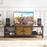August Grove® 67" Corner TV Stand with LED Lights, Power Outlets & 4 ...