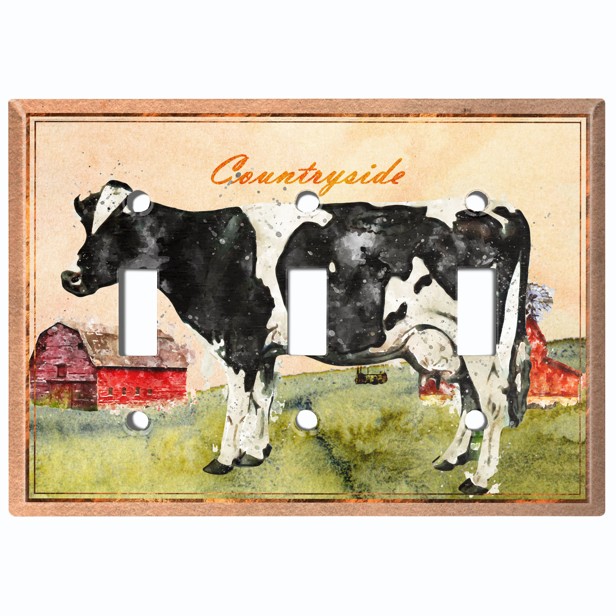 WorldAcc Metal Light Switch Plate Outlet Cover (Animal Farm Country ...