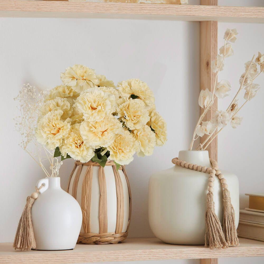 Latitude Run® Champagne Carnations Artificial Flowers with Stems | Wayfair