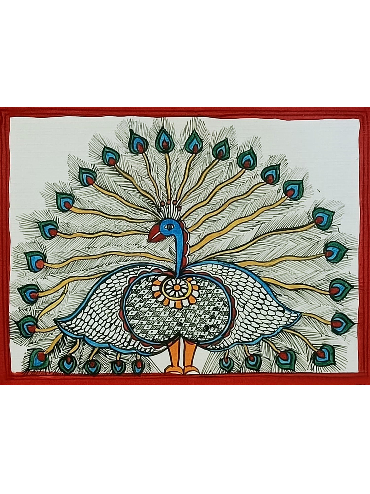 Bungalow Rose Peacock Dancing With Wings | Cow Duck Coated On Ivory ...