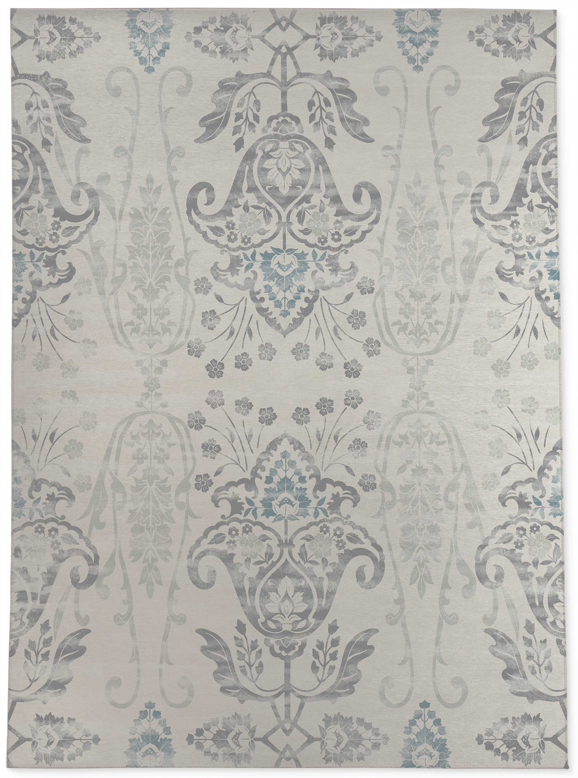 Bungalow Rose Mondy Floral Polyester Laundry Mat in Blue | Wayfair