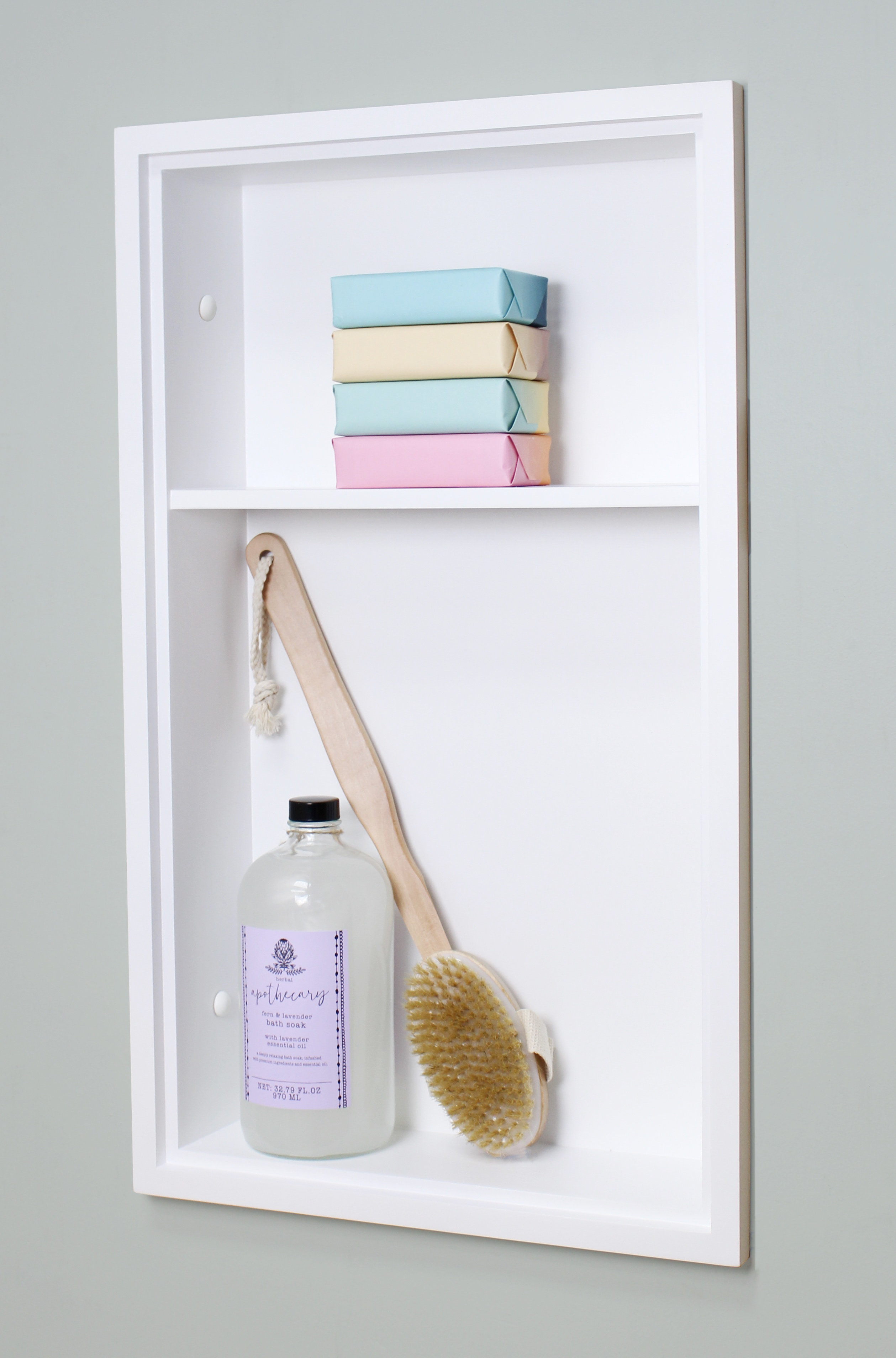 Fox Hollow Furnishings 2 Piece Recessed Wall Shelf | Wayfair