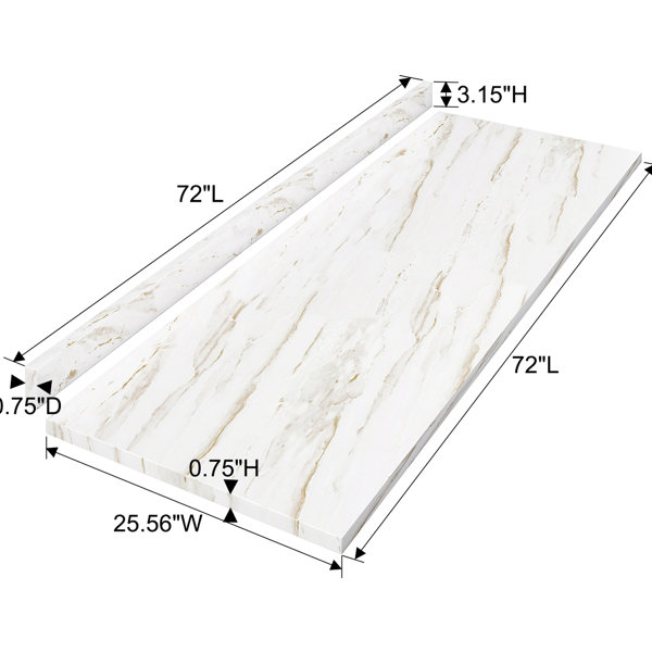 Ebern Designs Laminate Countertop - Wood With Style For Office Desk ...
