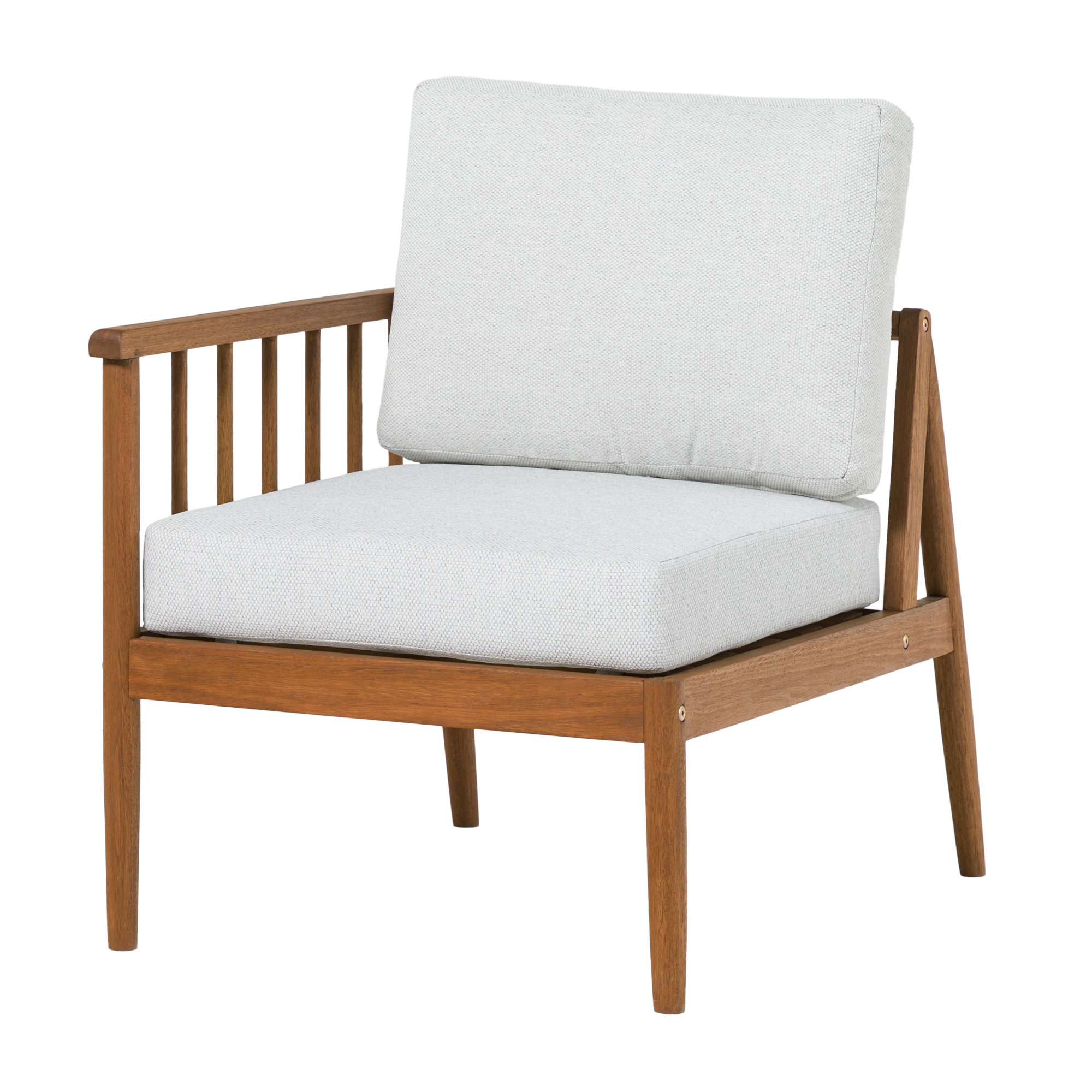 George Oliver Modern Outdoor Spindle Style Left Arm Sectional - Brown ...