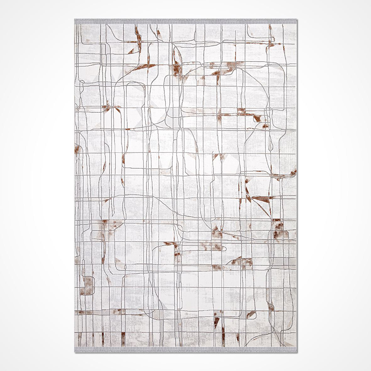 Wade Logan® Chamia Sirens Copper Geometric Acrylic Machine Made Area ...