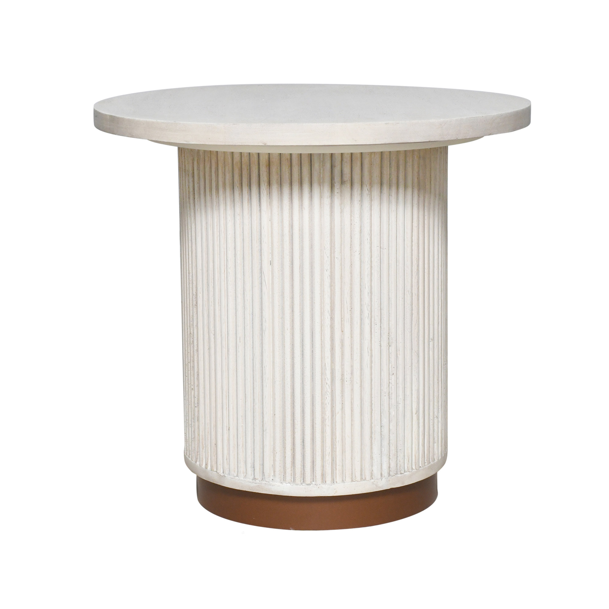 Ivy Bronx Hickmon Transitional Fluted Square Side Table | Wayfair