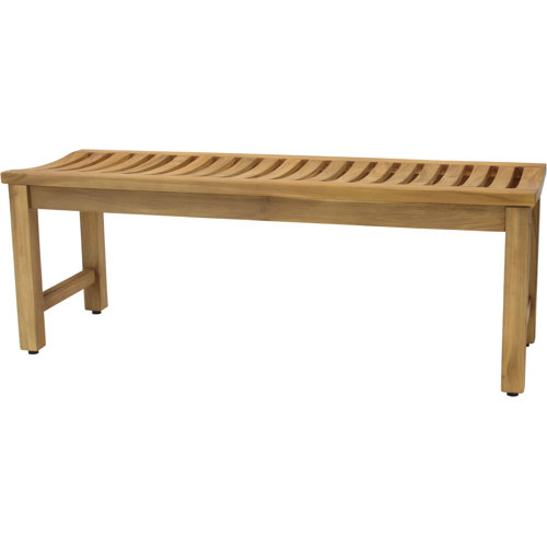 Aqua Teak Wood Outdoor Bench & Reviews | Wayfair