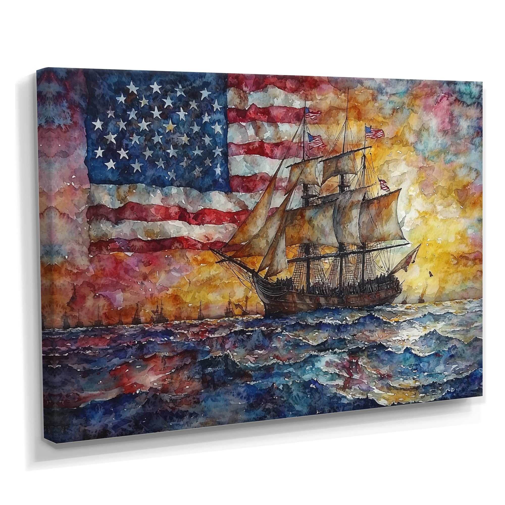 Breakwater Bay Boston Tea Party Boart Sailing II - Transportation Wall ...