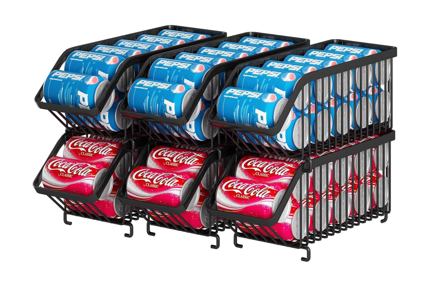 Mint Pantry® Katharine 6 Pack Stackable Soda Can Organizer Dispenser ...