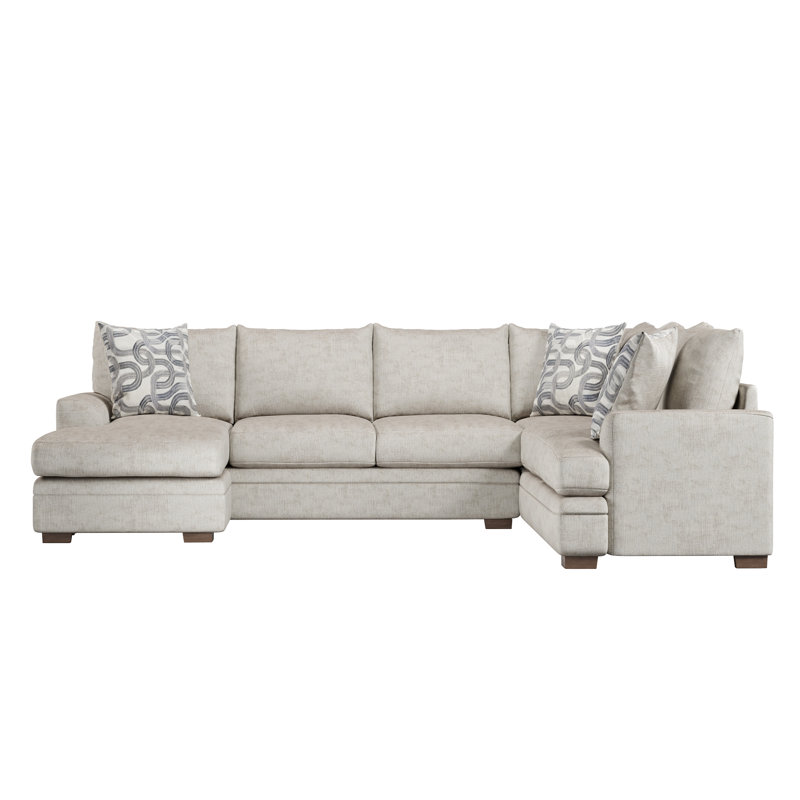 Wade Logan® Azjah 123" Wide Right Hand Facing Sectional with Chaise ...
