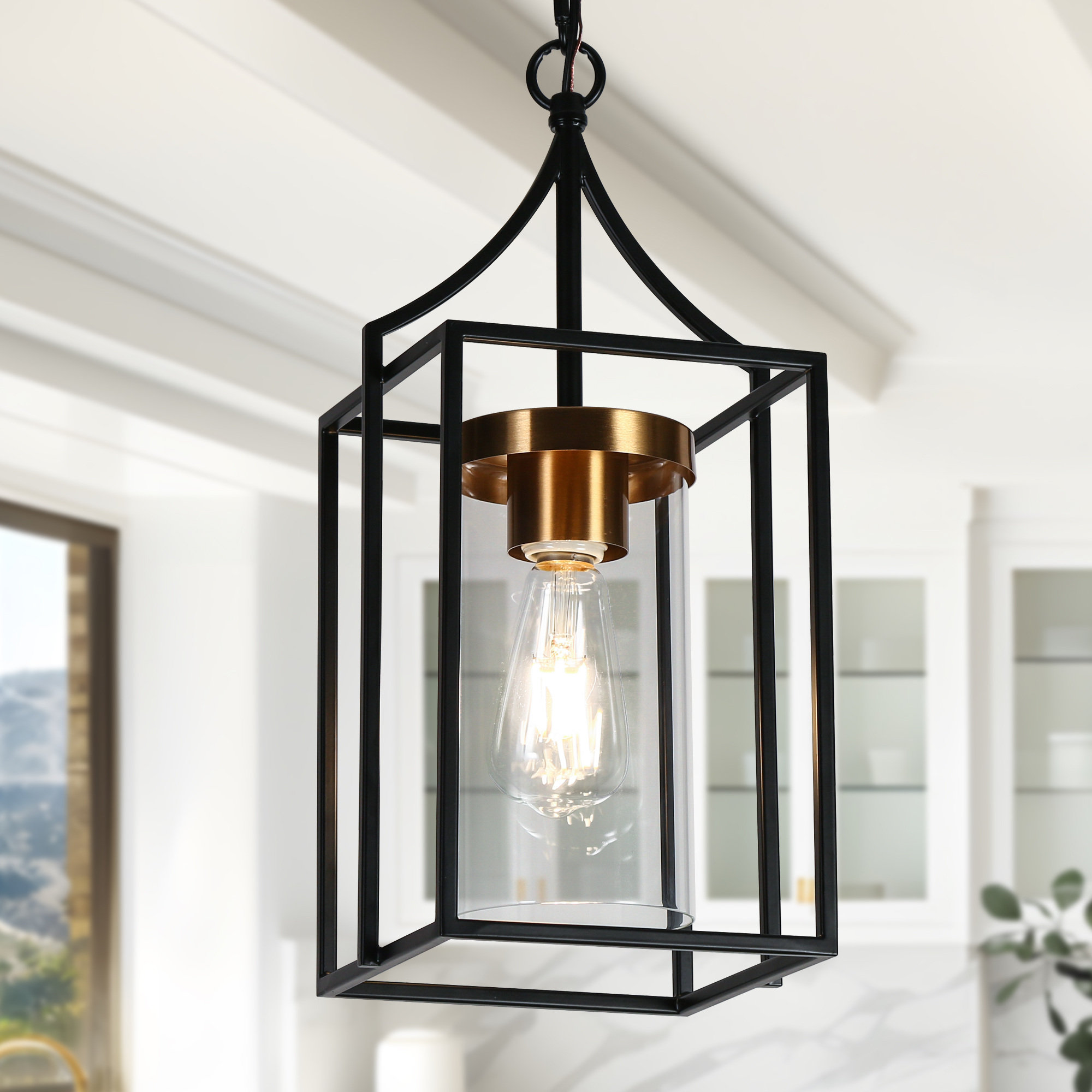 17 Stories Sandrell 1 - Light 7.9"W Geometric Single Pendant | Wayfair