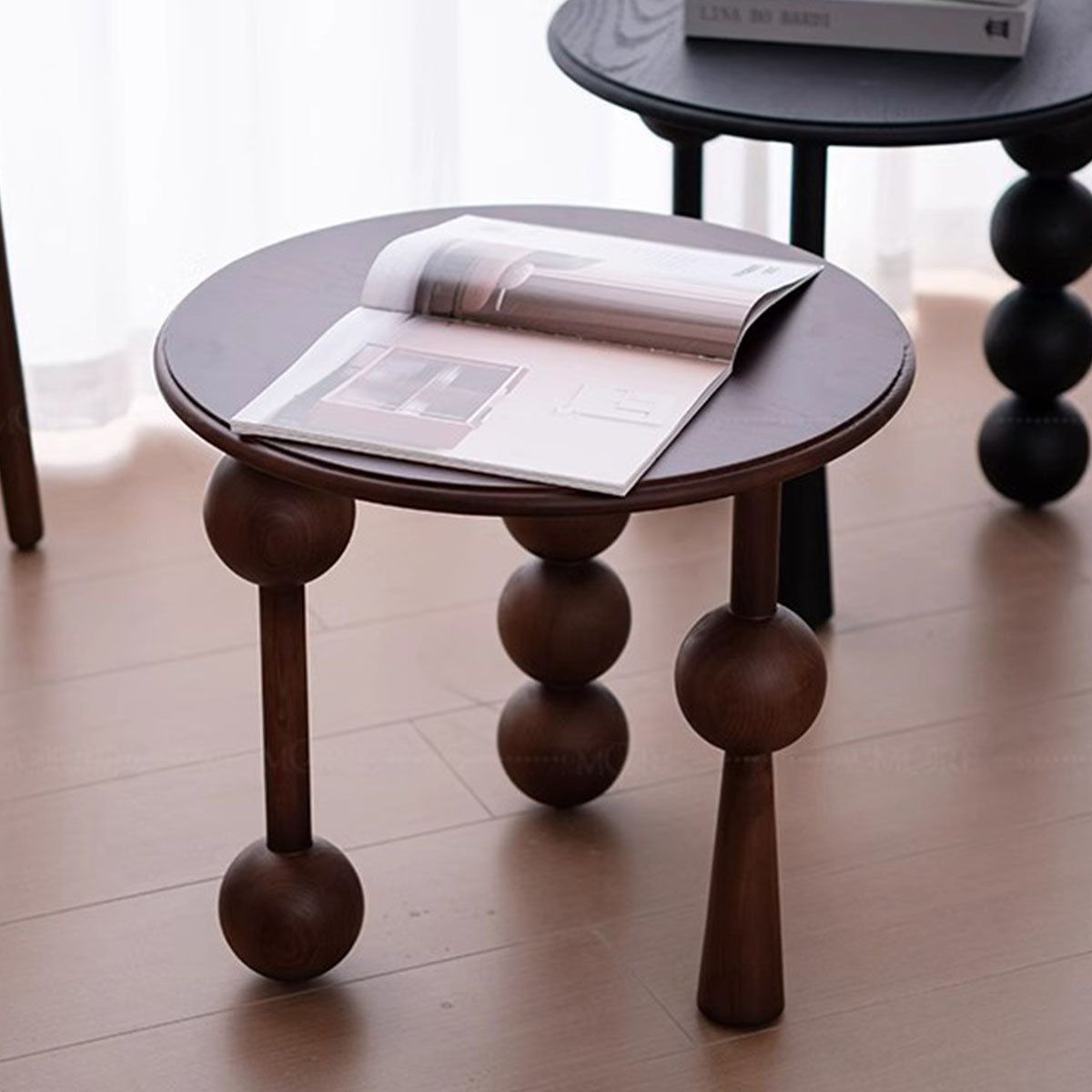 Orren Ellis Nut-brown Round Solid Wood Dining Table - Wayfair Canada